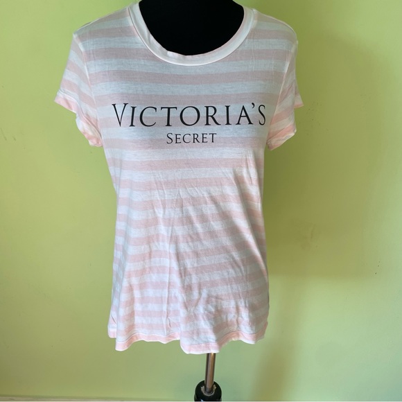 Victoria's Secret | Tops | Victorias Secret Pink And White Striped ...